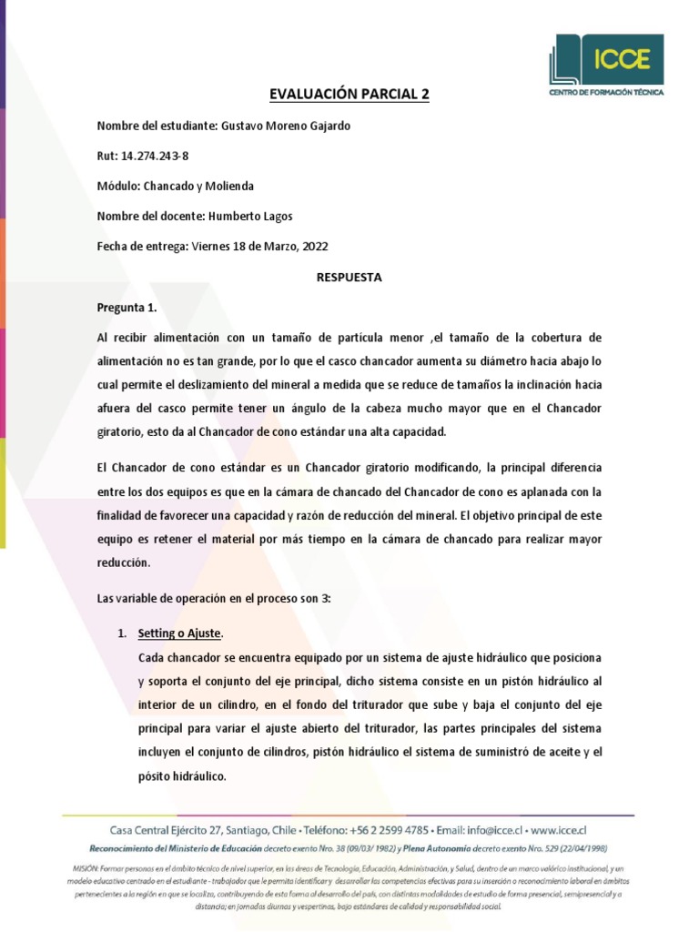 Ev 2 Chancado y Molienda | PDF