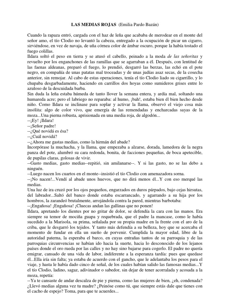 Las Medias Rojas Comentado