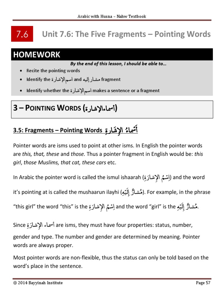 The Five Fragments - Pointing Words | PDF