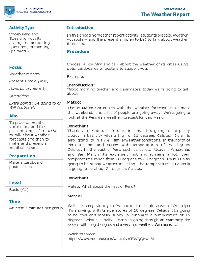 Weather Forecast Presentation | PDF
