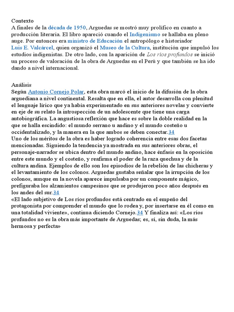 Los Rios Profundos Comunicacion Danery | PDF