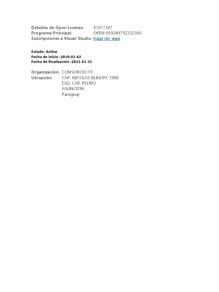 Detalles de Open License Windows Server 2019 | PDF