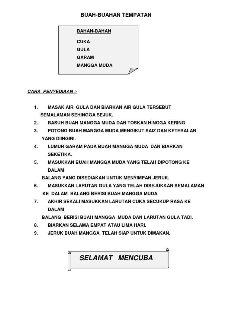 Penjerukan Buah Mangga | PDF