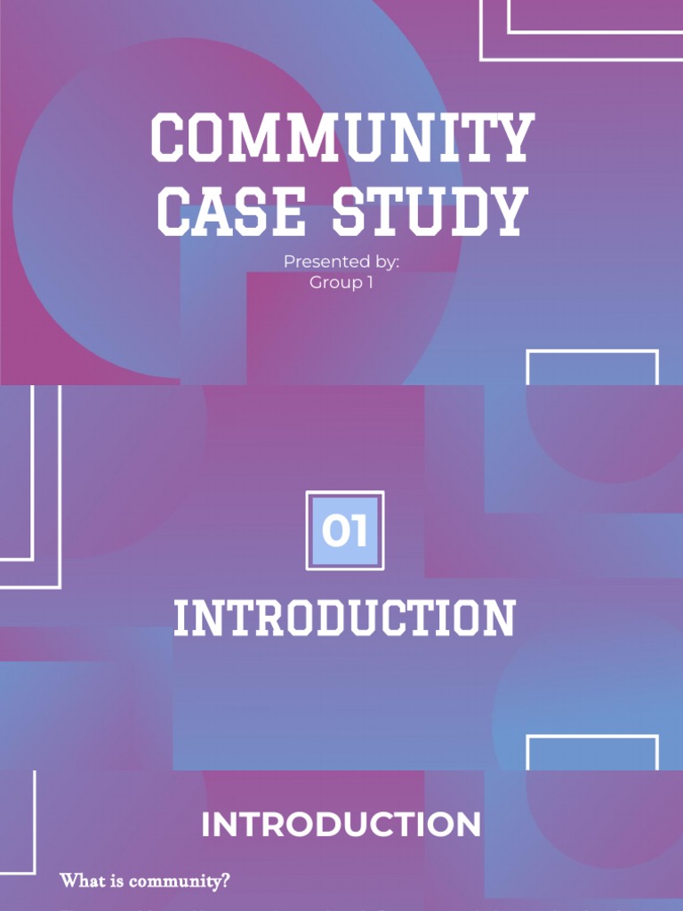 COMMUNITY CASE STUDY (Group 1) | PDF | Community | Sanitation