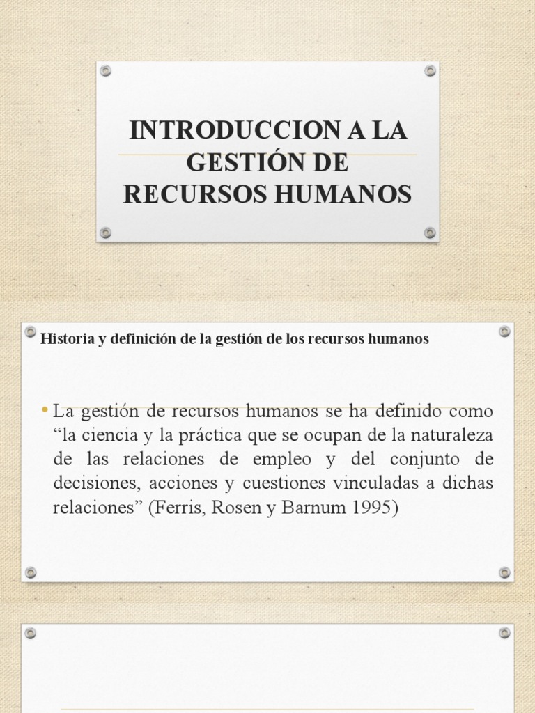 Introduccion A La Gestion de Recursos Humanos | PDF