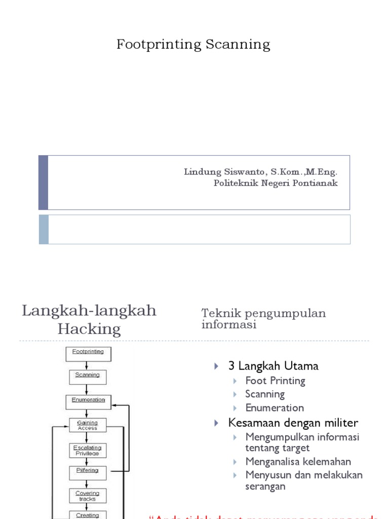 03 - Footprinting Scanning | PDF