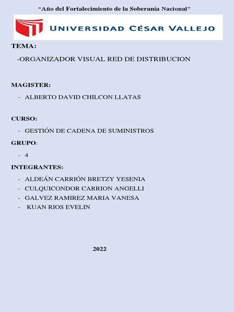 Organizador Visual Red de Distribucion Sesion 1 | PDF