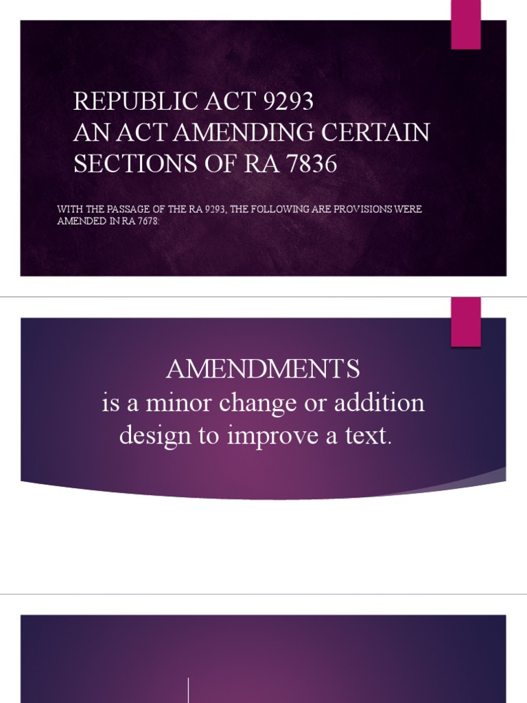 Republic Act 9293 | PDF