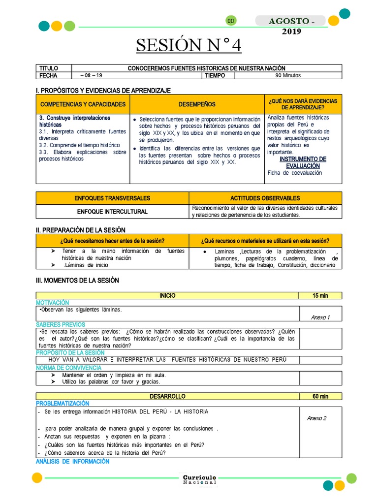 Sesion 4 - PS - U6 | PDF | Imperio Inca Sesion 4 - PS - U6 | PDF | Imperio Inca