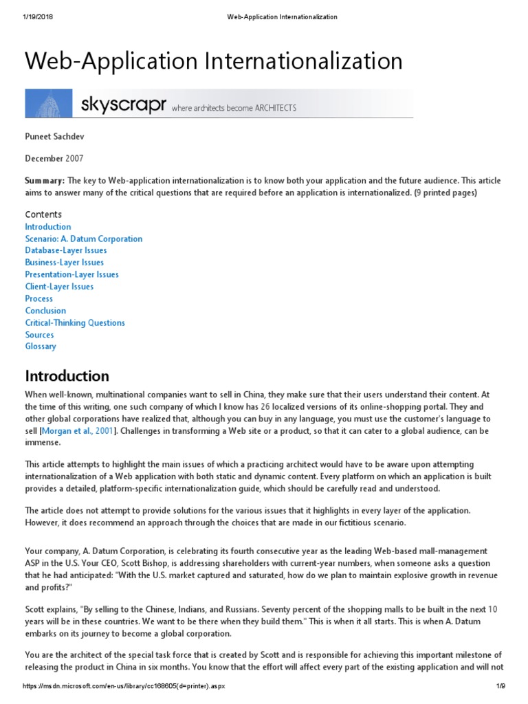Web-Application Internationalization | PDF