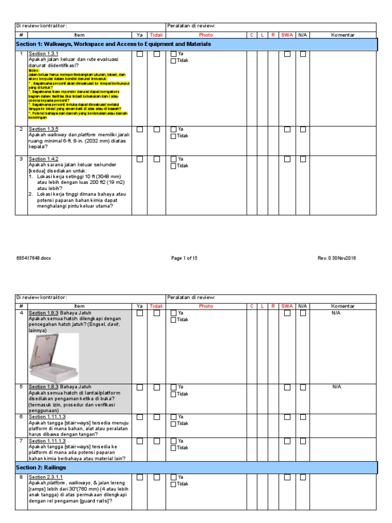 SID CPI Checklist | PDF