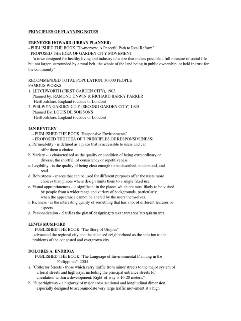 Urban Planning Principles Overview | PDF | Art