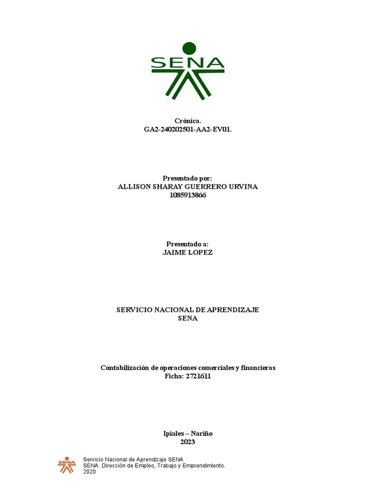 Crónica GA2-240202501-AA2-EV01. | PDF