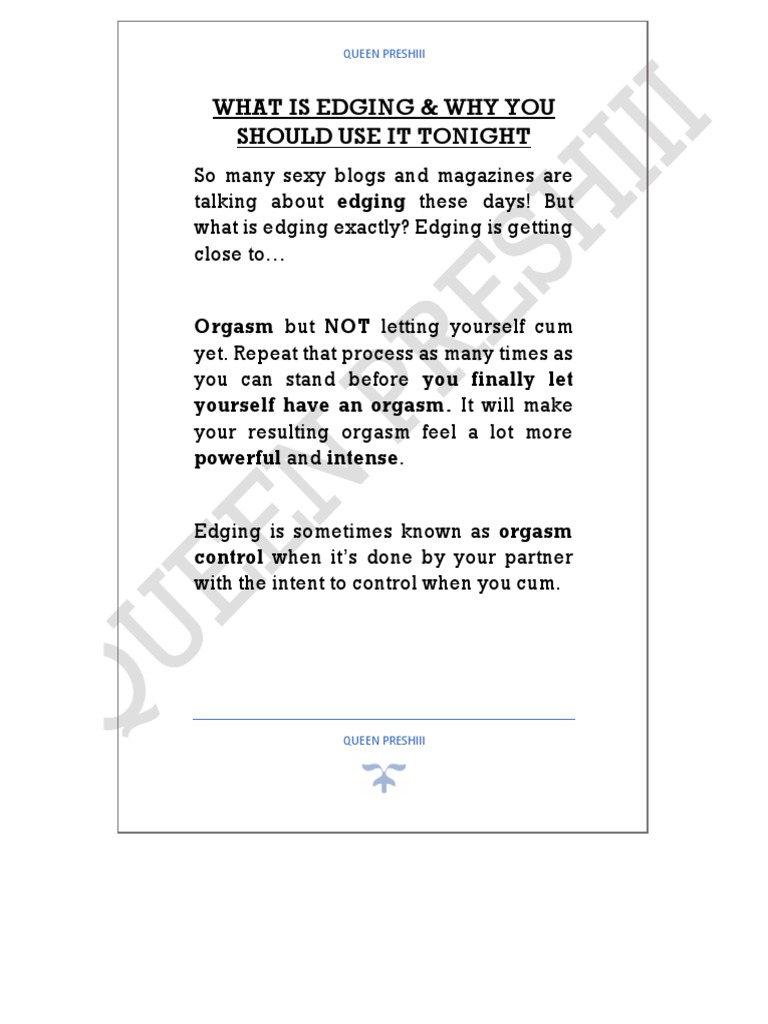 Penis and Pussy Edging | PDF