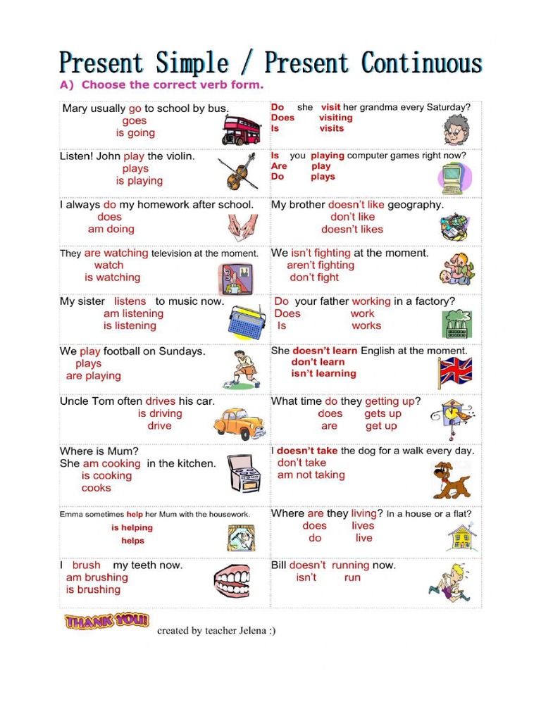 Present Simple Activities | PDF