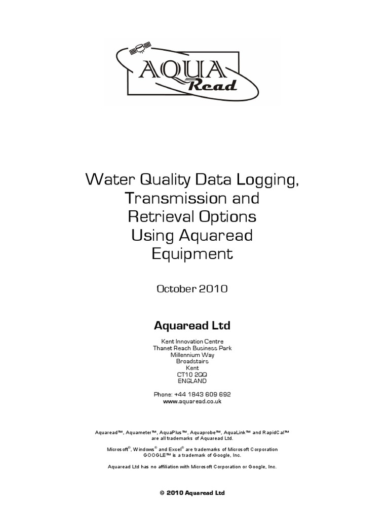 Aquaread Data Logging Options | PDF
