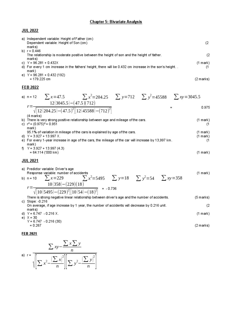 Tutorial Chapter 5 Bivariate Analysis - Solution | PDF | Dependent And Independent Variables ...