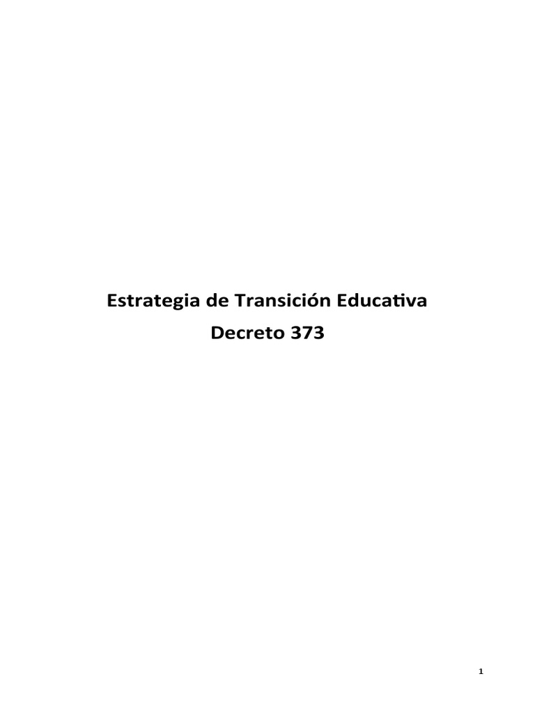 Estrategia de Transición Educativa 2023 EO | PDF | Aprendizaje | Las ...