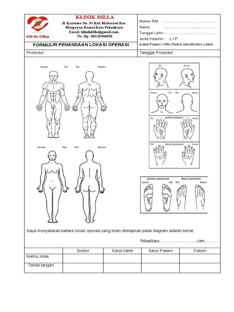 Form Penandaan Lokasi Operasi | PDF
