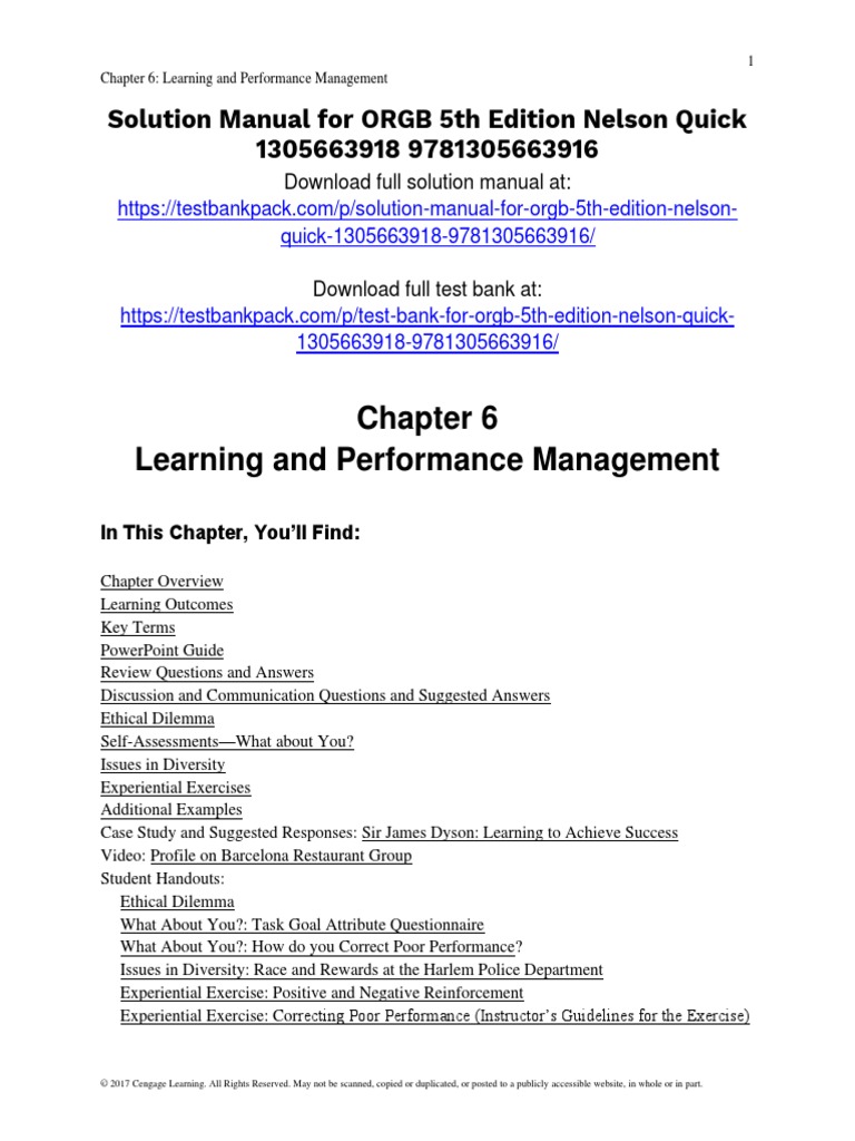 ORGB 5th Edition Nelson Solutions Manual Download | PDF