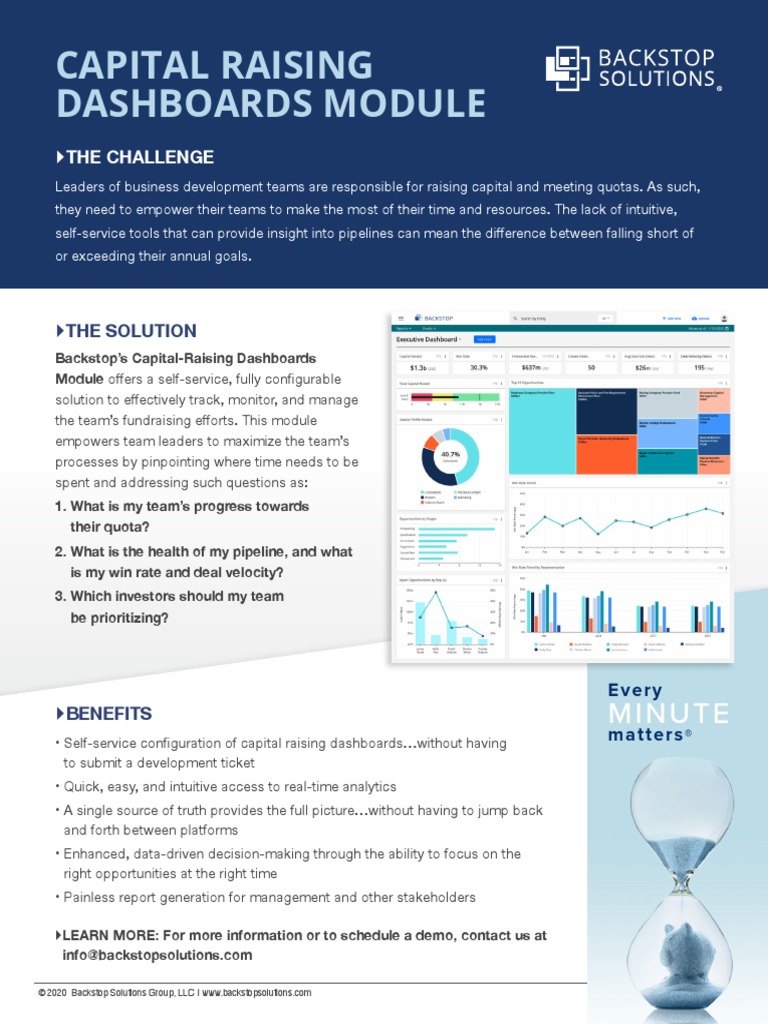 Backstop Client-Servicing Module Capital-Raising-Dashboards | PDF