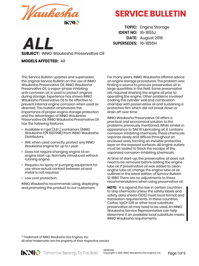 16-1855j-Preservative Oil | PDF | Fuel Injection | Personal Protective ...