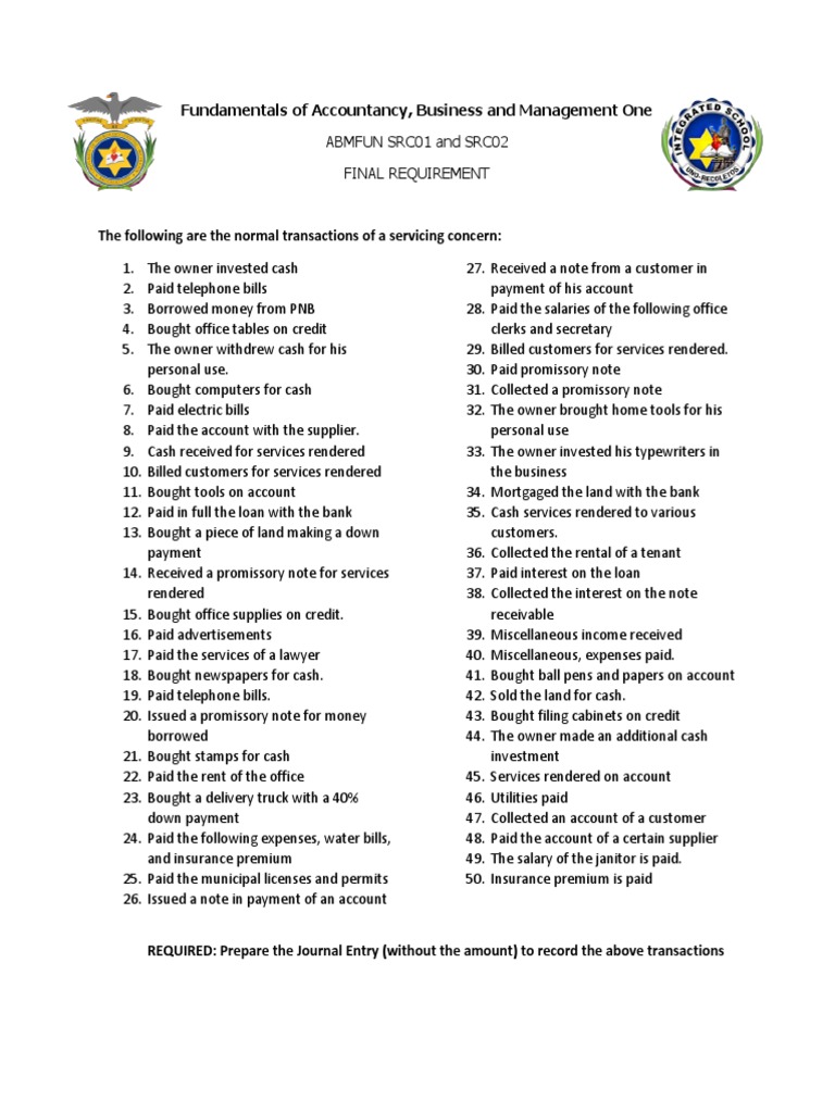 Abmfun1 Final Requirement | PDF