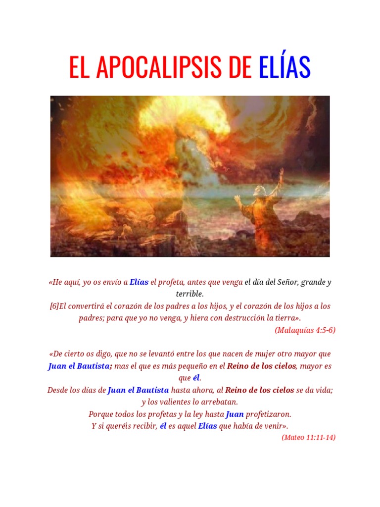 El Apocalipsis de Elías: Mensaje de Salvación | PDF