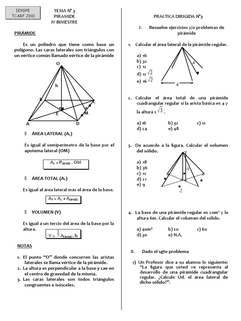 Tema N°3 Piramide | PDF