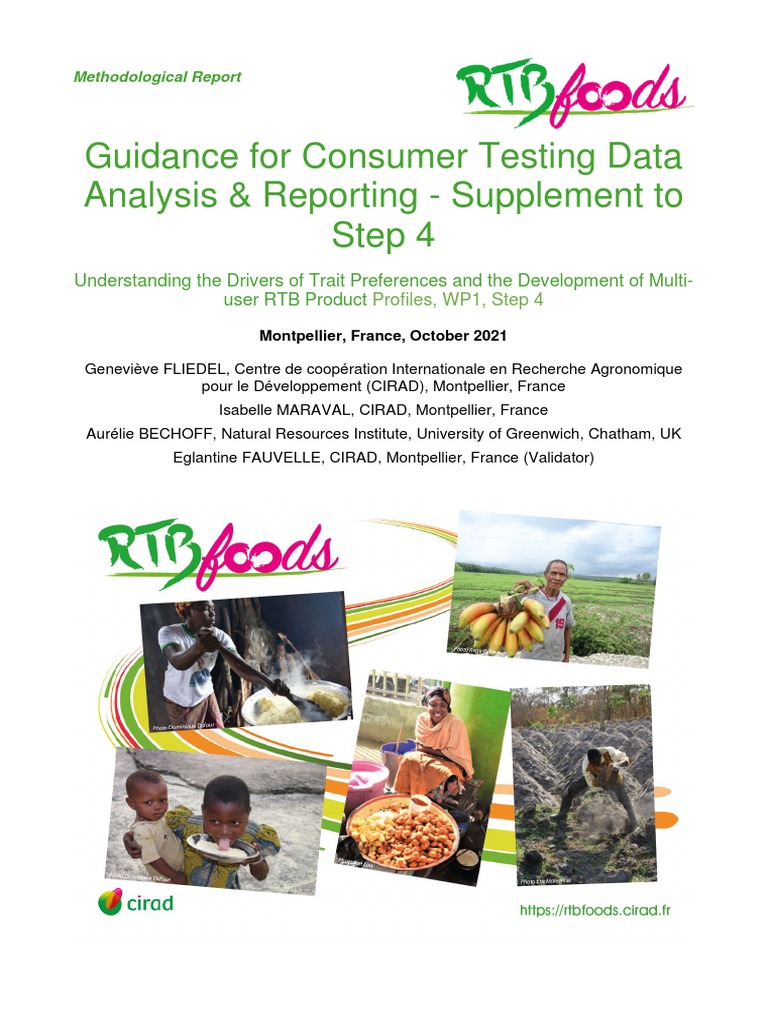 RTBfoods - Guidance - Step 4-Supplement For Consumer Testing Data ...