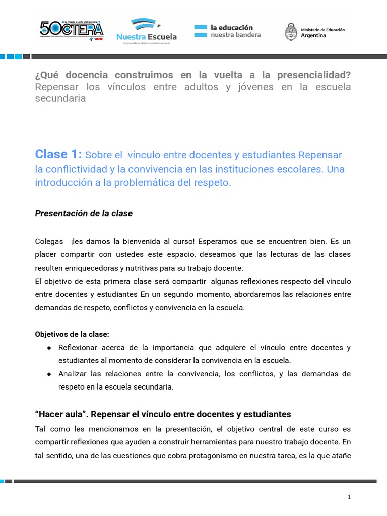 197 Vinculos Clase 01 | PDF