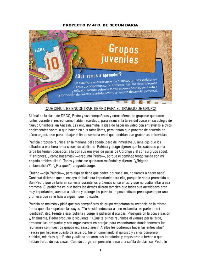 Proyecto Iv 4to. | PDF | Ciudadanía