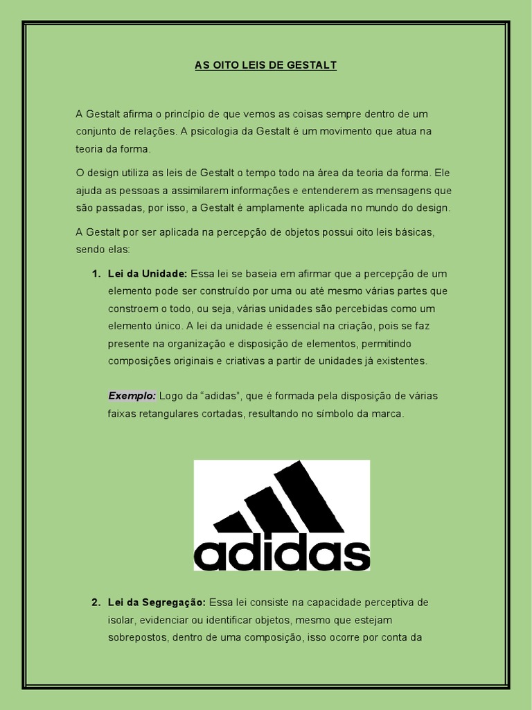 Oito Leis da Gestalt no Design | PDF