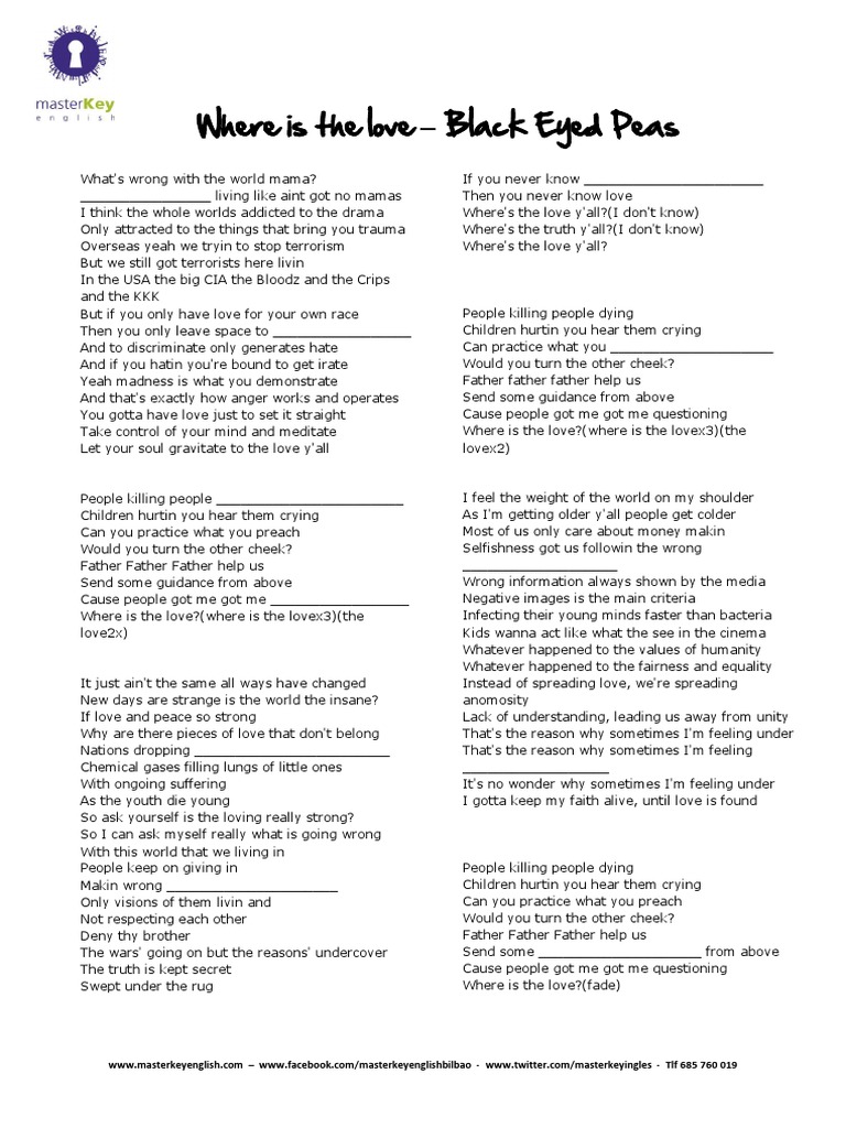 Where Is The Love | PDF