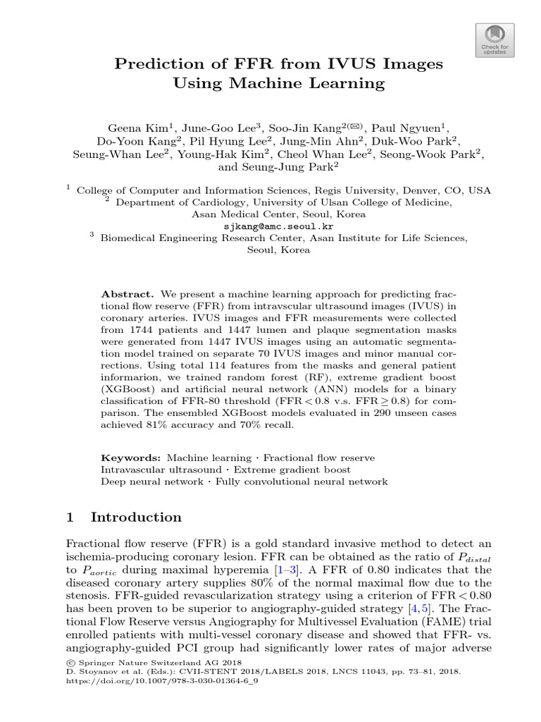 Kim Et Al. - 2018 - Prediction of FFR From IVUS Images Using Machine ...