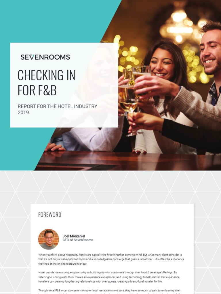 SevenRooms - Hotel F&B Report | PDF