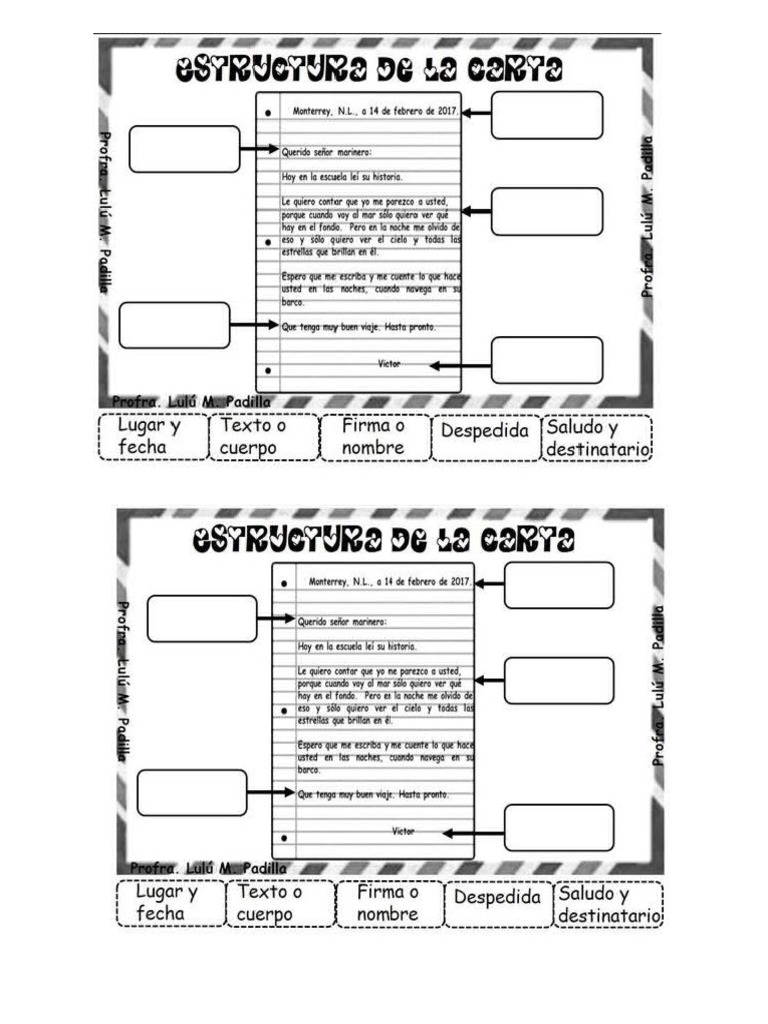 Estructura de Una Carta Informal | PDF