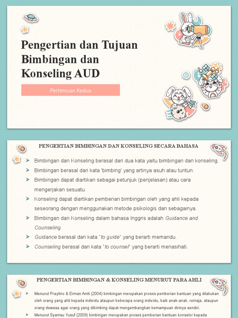 Pengertian Dan Tujuan BK Prodi PIAUD | PDF