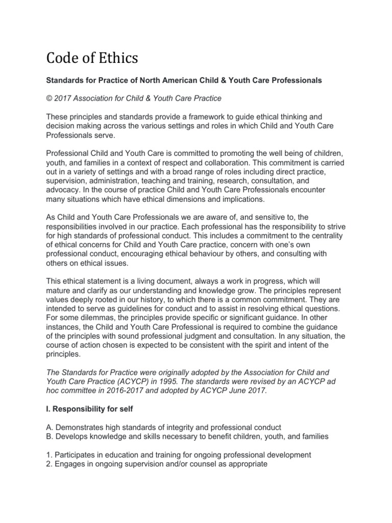 Code of Ethics 2017 | PDF