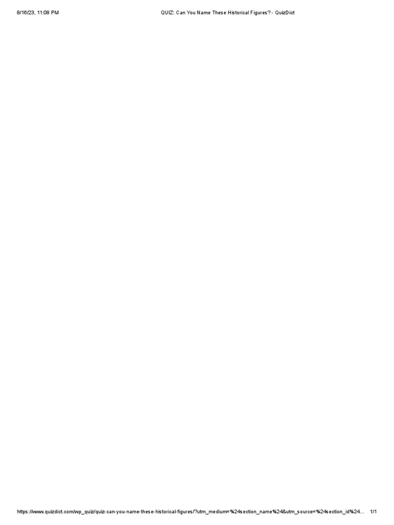 QUIZ - Can You Name These Historical Figures - QuizDict | PDF