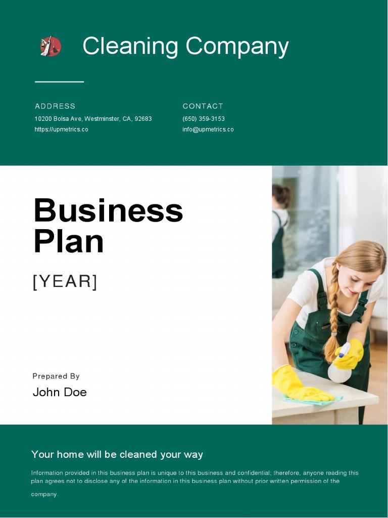 Cleaning Company Business Plan | PDF