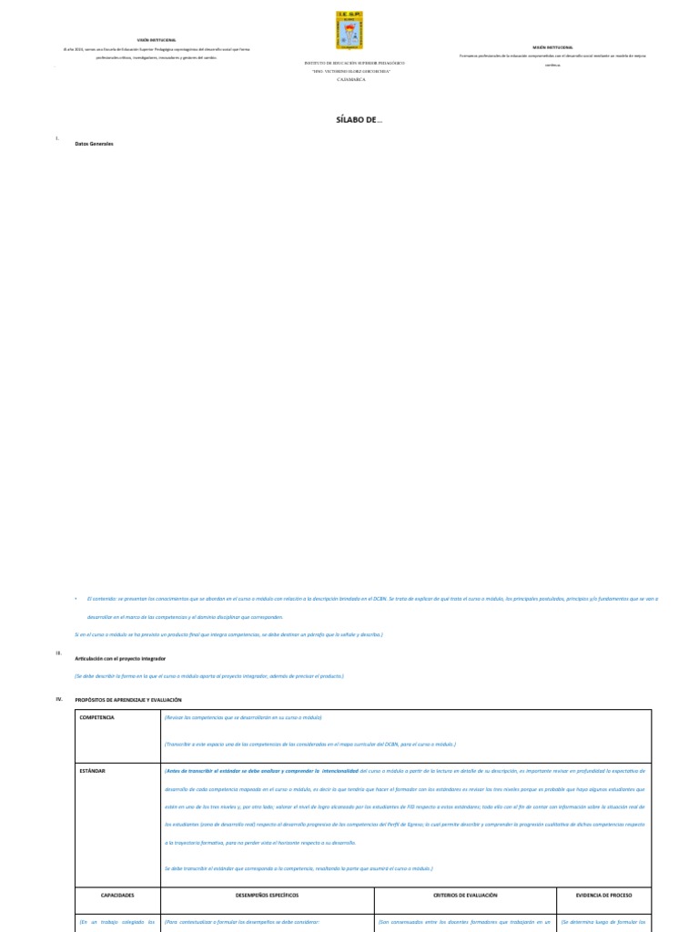 Formato de Sílabo 2023 2 - ORIENTACIONES | PDF