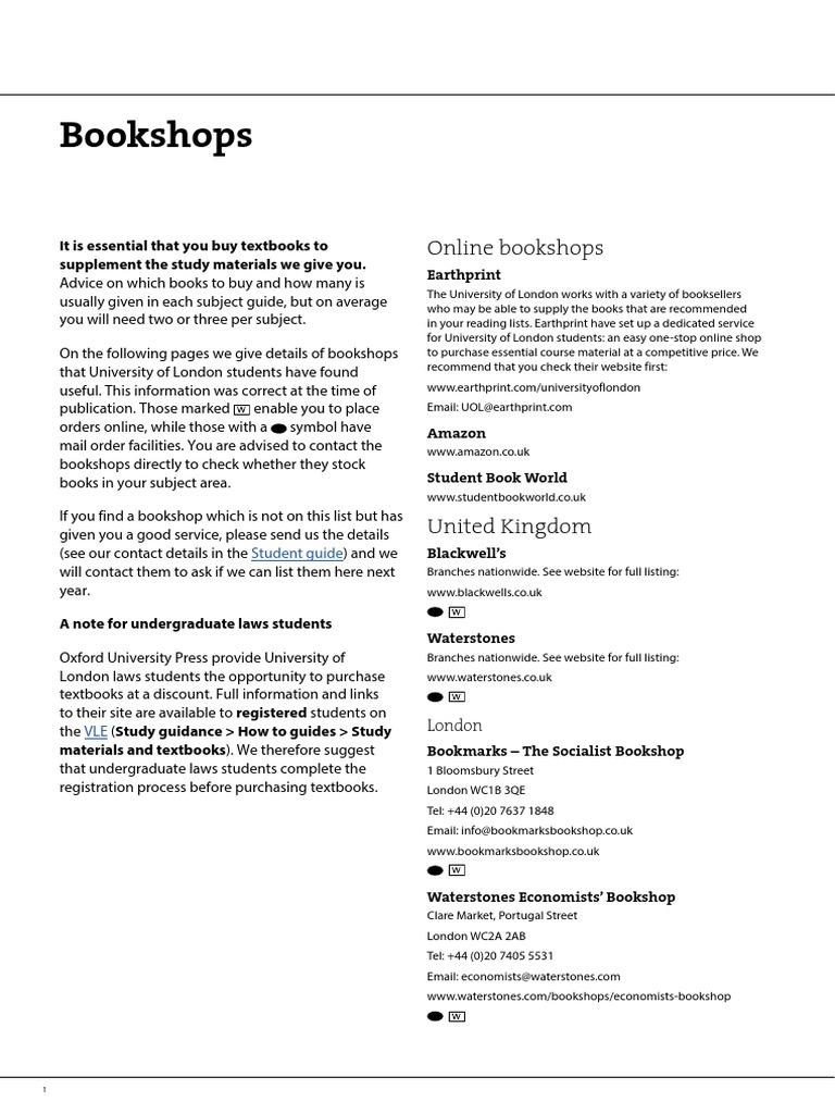Book Shops | PDF