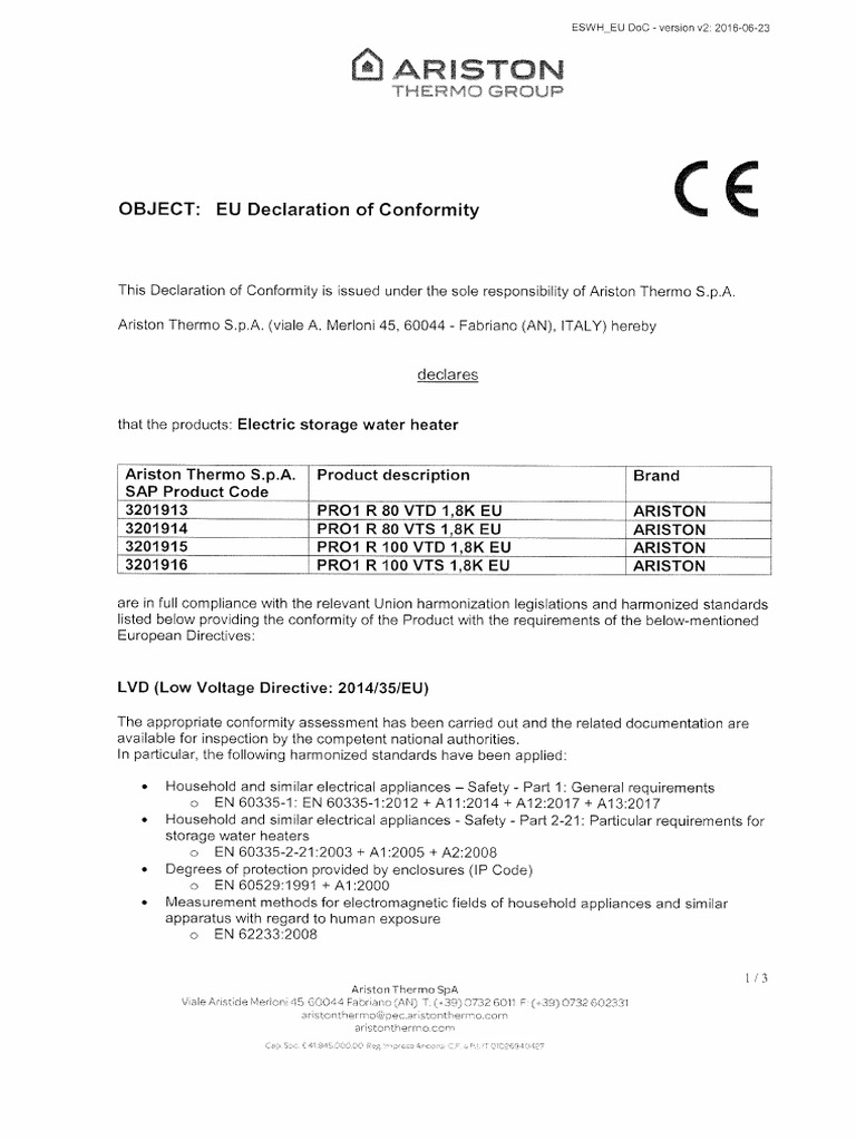 V49761_Izjava o Sukladnosti | PDF