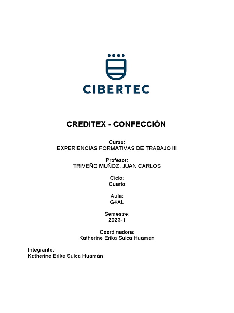 Creditex - Confección | PDF