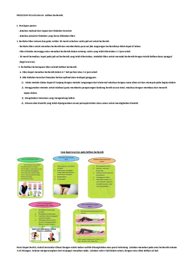 Cara Kegel Exercise Pada Latihan Berkemih | PDF