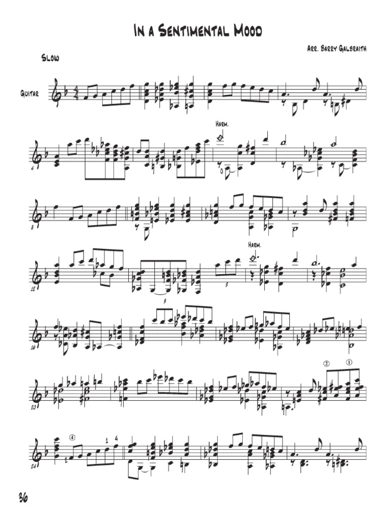 In a sentimental mood chord melody | PDF