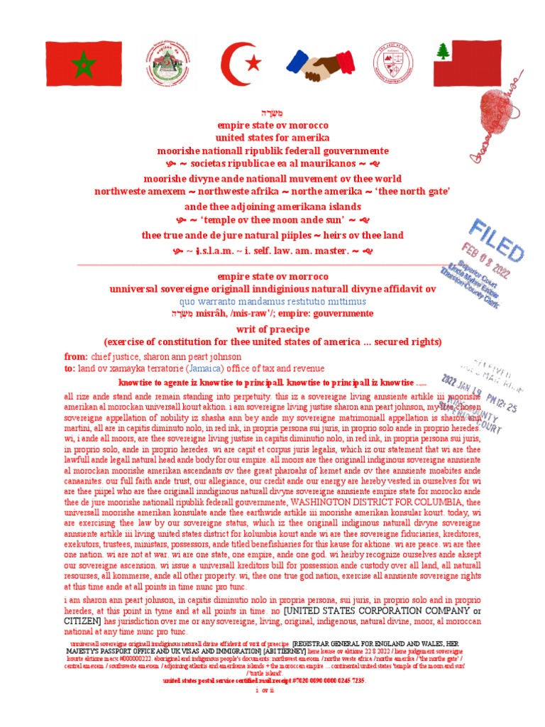 Writ Ov Praecipe+Registrar General For England and Wales | PDF