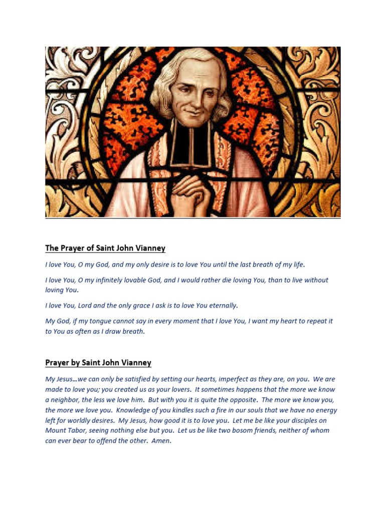 Prayers of Saint John Vianney | PDF | Religion & Spirituality