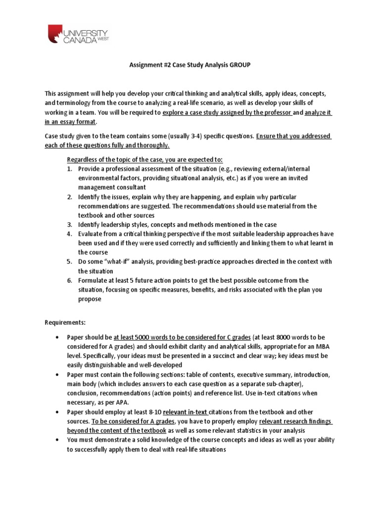 Assignment#2 Case Study Analysis - Summer 2023 | PDF | Career & Growth